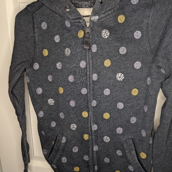 Cherokee | Tops | Cherokee Glitter Polka Dot Hoodie | Poshmark